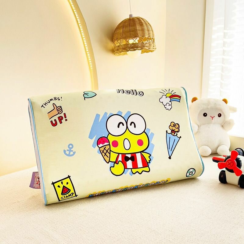 Детская латексная подушка Sanrio для детского сада, из чистого хлопка, подходит для детей от 1 года, супермягкая детская подушка с изображением Куроми, детская латексная подушка.