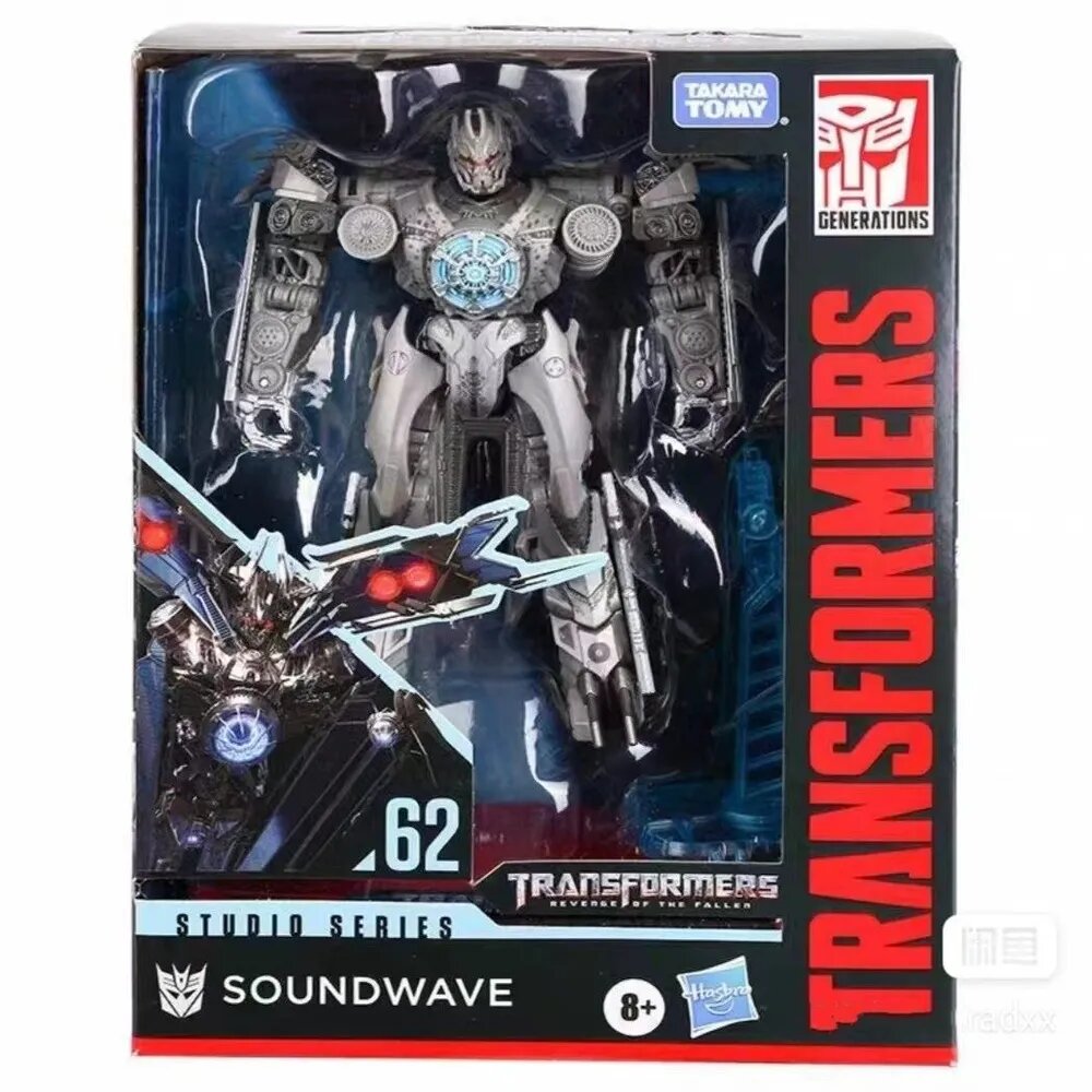 Трансформер Hasbro Transformers Studio Series Soundwave 62, серебристый, голубой, светло-серый, ABS пластик, 11.5 см — фото 1