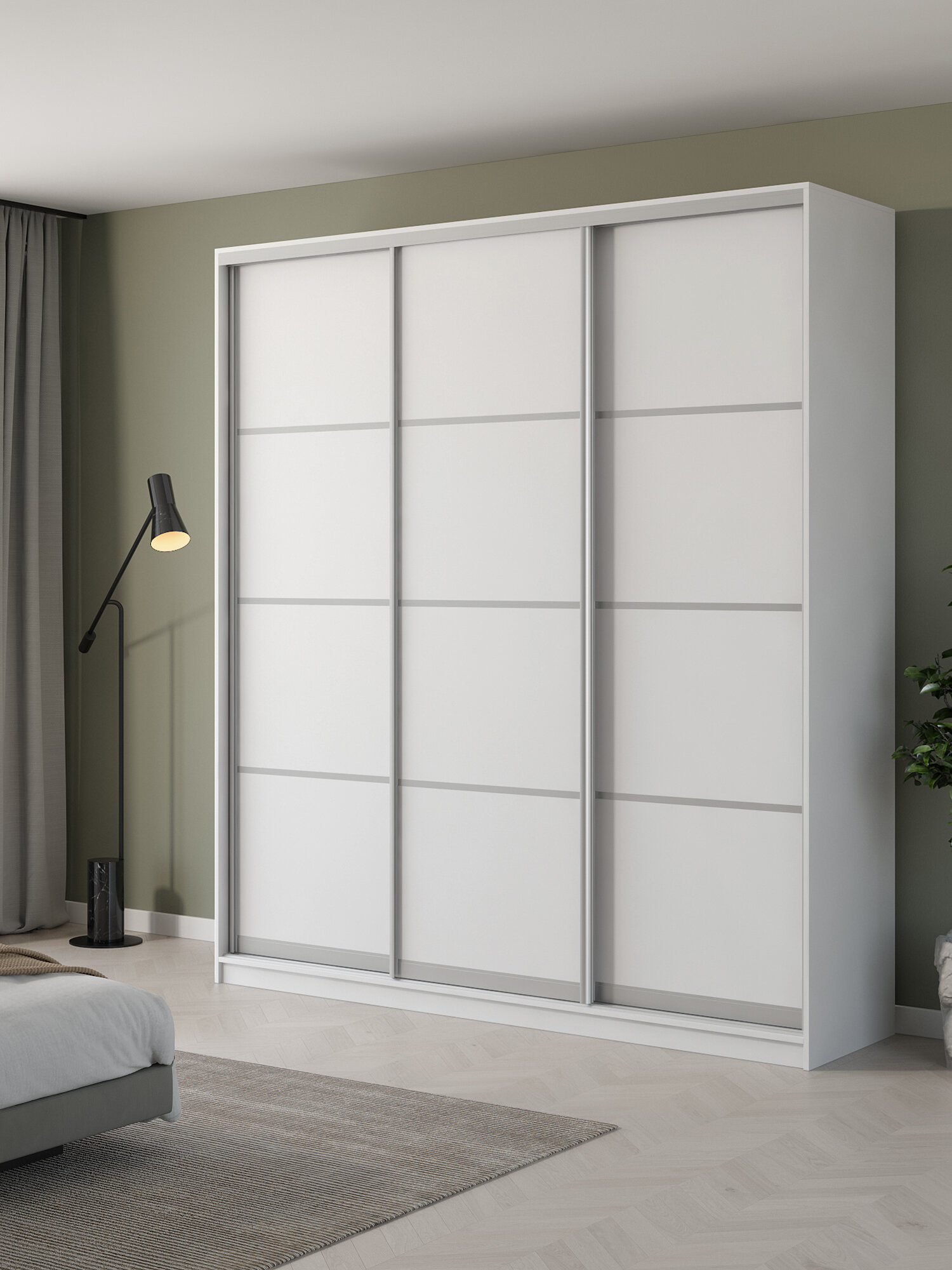 Шкаф купе Матэрна белый глухой 200х45х240 см