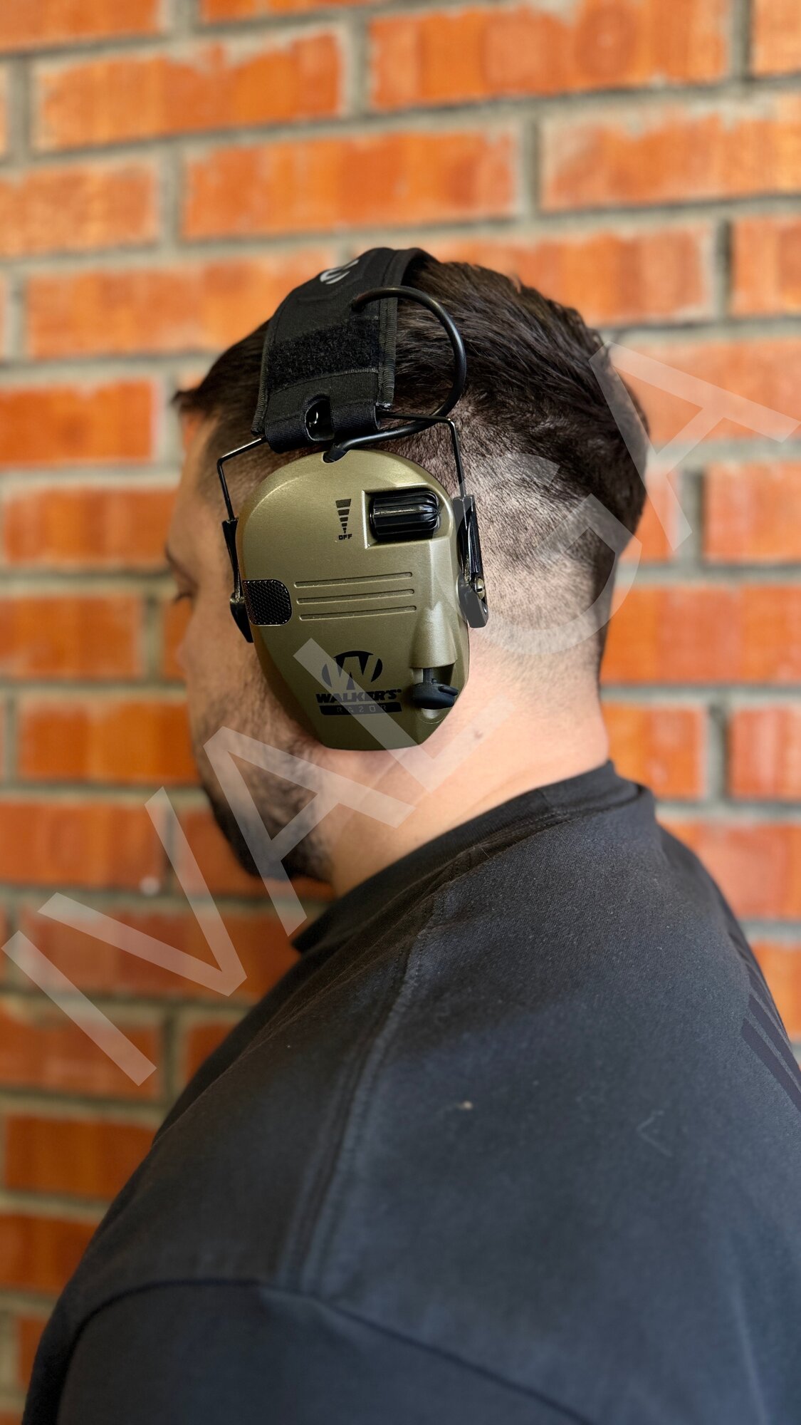 Наушники тактические активные, для стрельбы / наушники с шумоподавлением, хаки