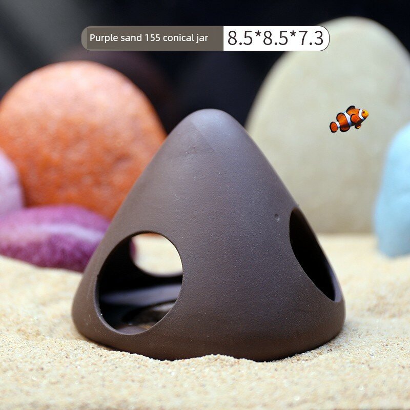 Керамический горшок-укрытие для аквариумного ландшафта, домик для рыб и креветок, укрытие для цихлид, мини-попугаев,