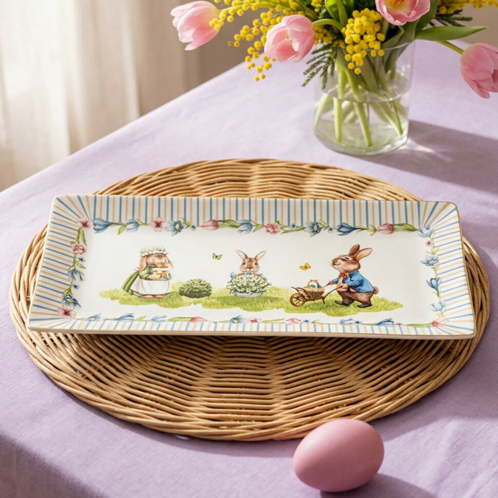 16107 FISSMAN Блюдо EASTER прямоугольное 30,5х15см (фарфор)