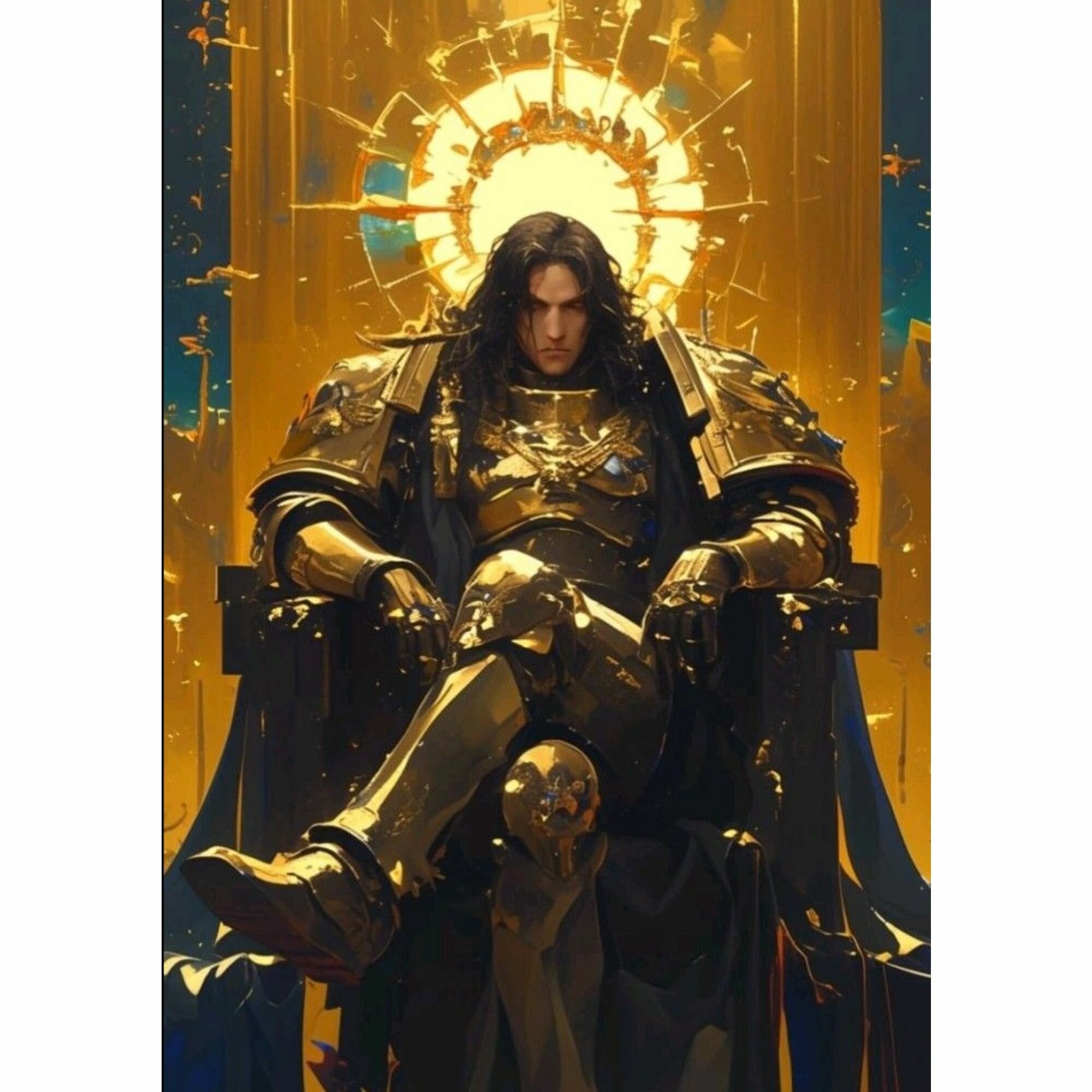 Алмазная Мозаика "Warhammer Игра" 50х70 См Алмазная Вышивка / Картина Стразами Подарков / Украшения