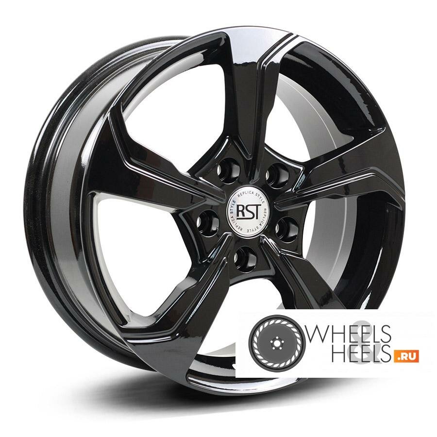 Диск автомобильный литой RST R026 16x6.5 5x112 et45 dia57.1 Черный глянцевый