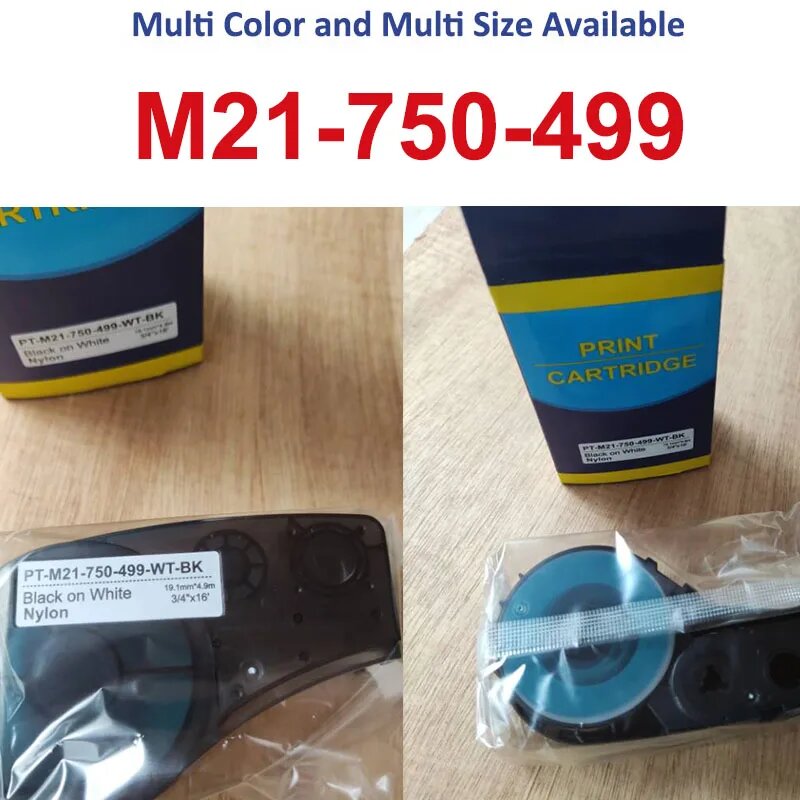 Лента Brady BMP21 Plus M21-750-499-WT-BK, 10 шт.