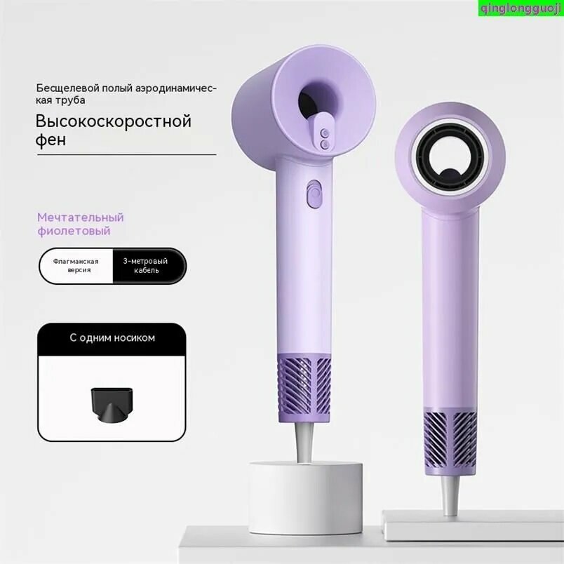 Фен BG-D6 высокоскоростной бесщеточный с ионной технологией и постоянной температурой. Мощность 1600 Вт, 3 скорости airflow, защита от перегрева