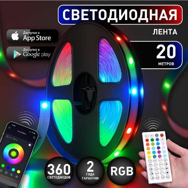 Лента светодиодная Estares ELECTRA RGB 30W-L-IRC-1,5W/m-18LED5050/m-20m