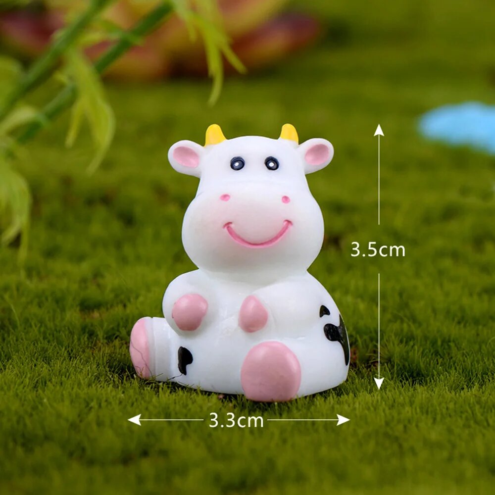 Миниатюрная коровка Белый, 3.5x3.3 см