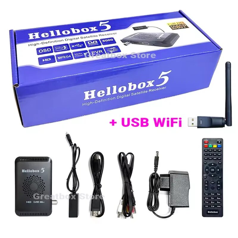 Hellobox 5 Slim Android, Wi-Fi, EU Plug
