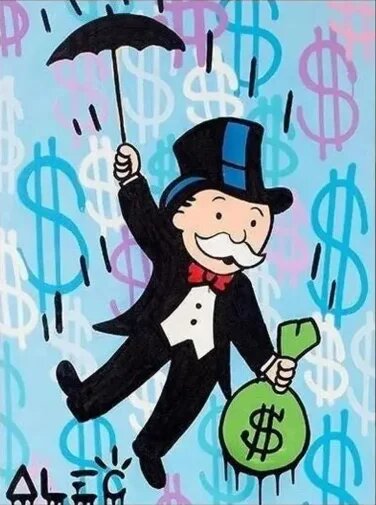Печать на холсте Alec Monopoly, 20x30см, PF54408
