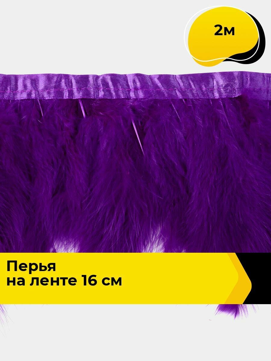 Перья кант перо (перья на ленте) для рукоделия и шитья, 2 м