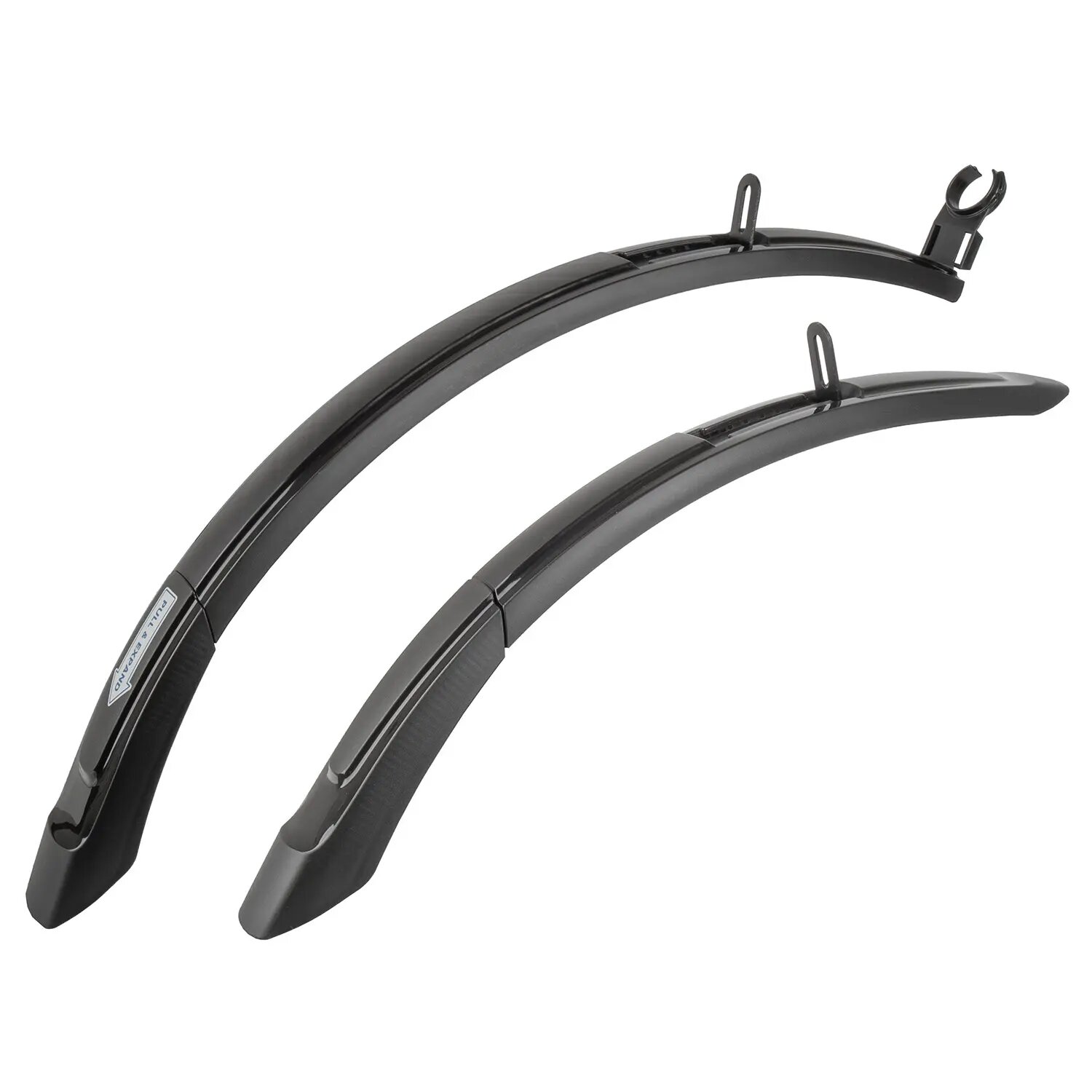 Комплект крыльев M-Wave Mud Max F+R ADJ S, 20-24", 55мм, раздвижные, черный