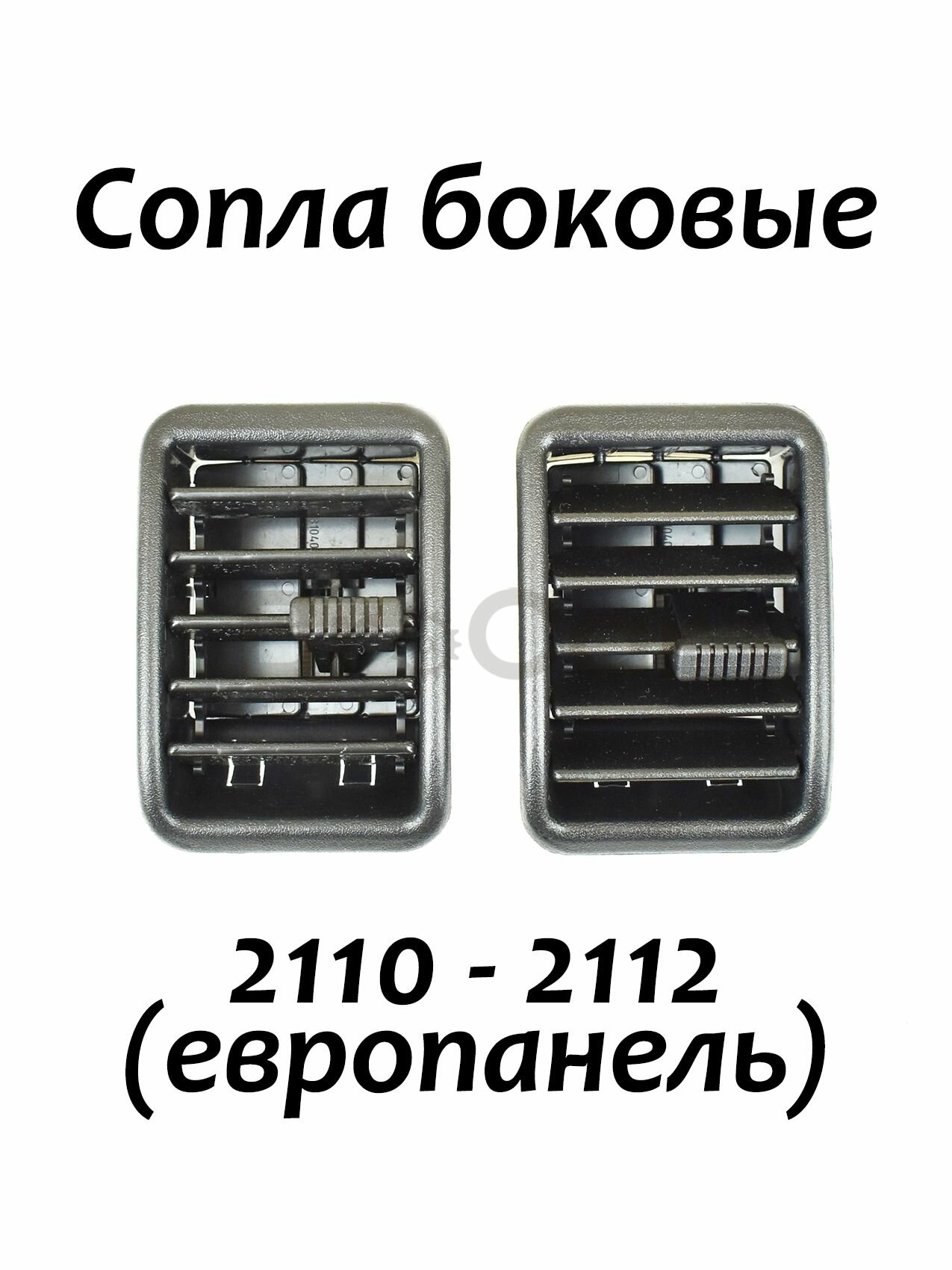 Боковые сопла (Европанель) ВАЗ 2112 / Воздушная заслонка воздуховод салона пластик дефлектор печки обогрева лада 2110 2111 2112 с панелью нового образца