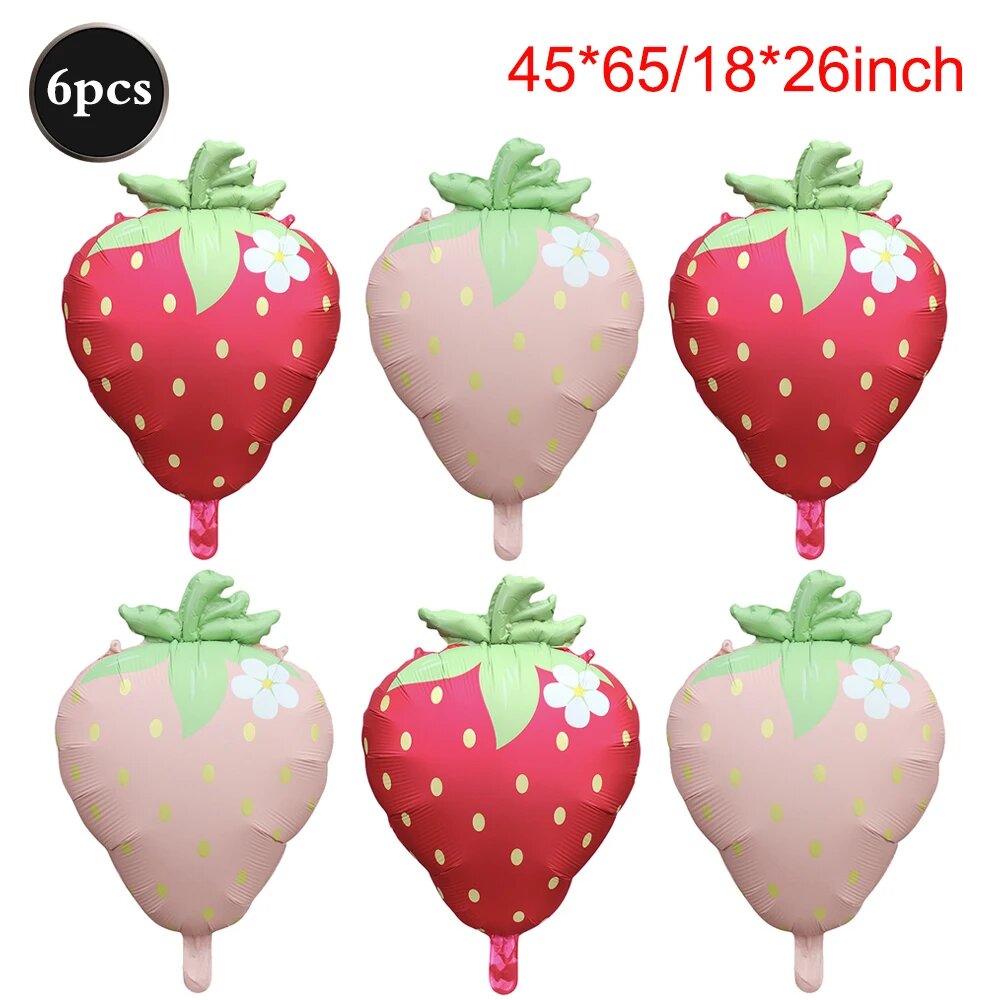 6 клубничных шаров для вечеринки 45*65/18*26inch