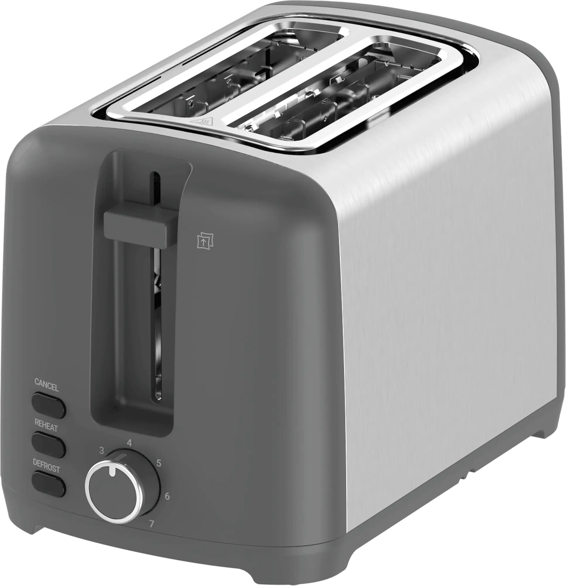 Тостер CANDY CT-255, 900Вт, 7 степеней поджаривания, нержавеющая сталь