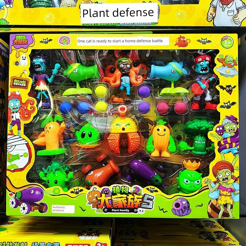 Набор игрушек с семьей кукурузы из Plants vs. Zombies, мягкая резина для детских игр