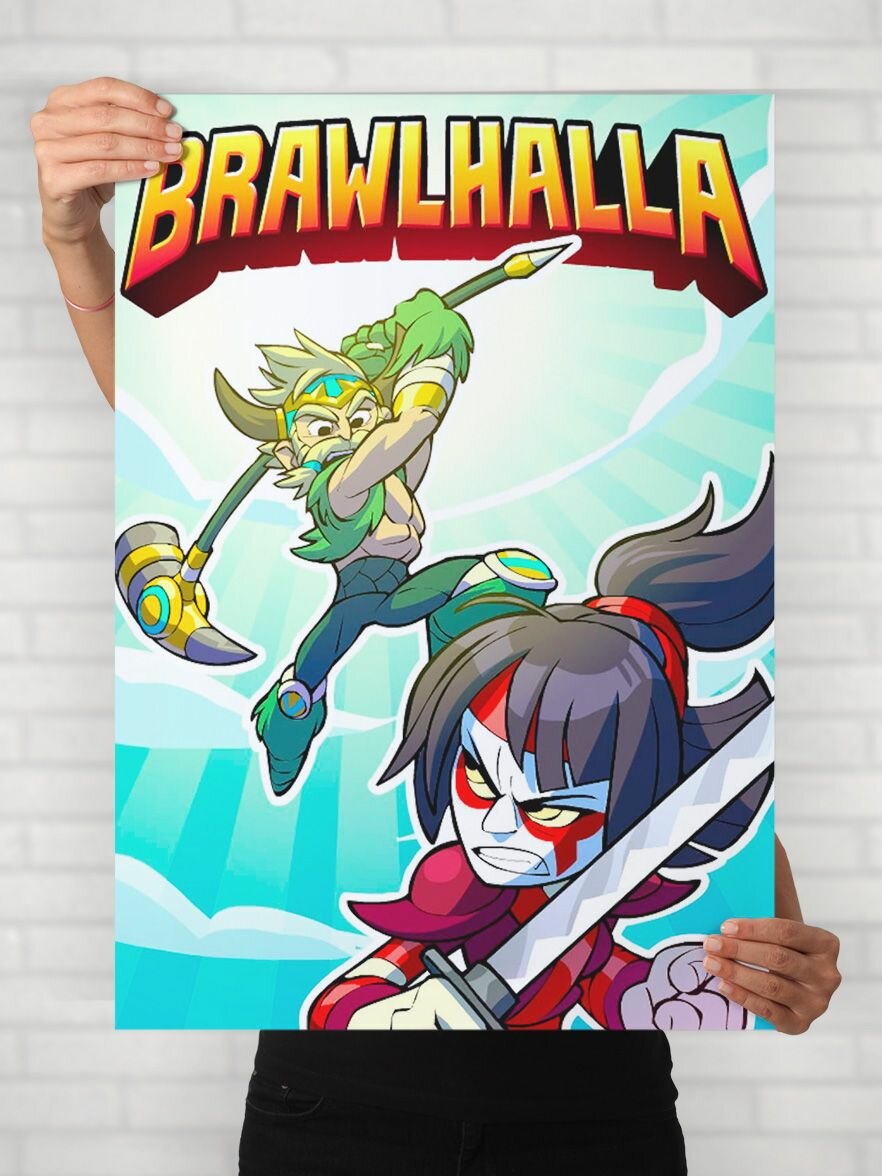 Плакат на стену для интерьера Бравлхалла (Brawlhalla 5) - Постер по игре формата A2 (42x61 см)