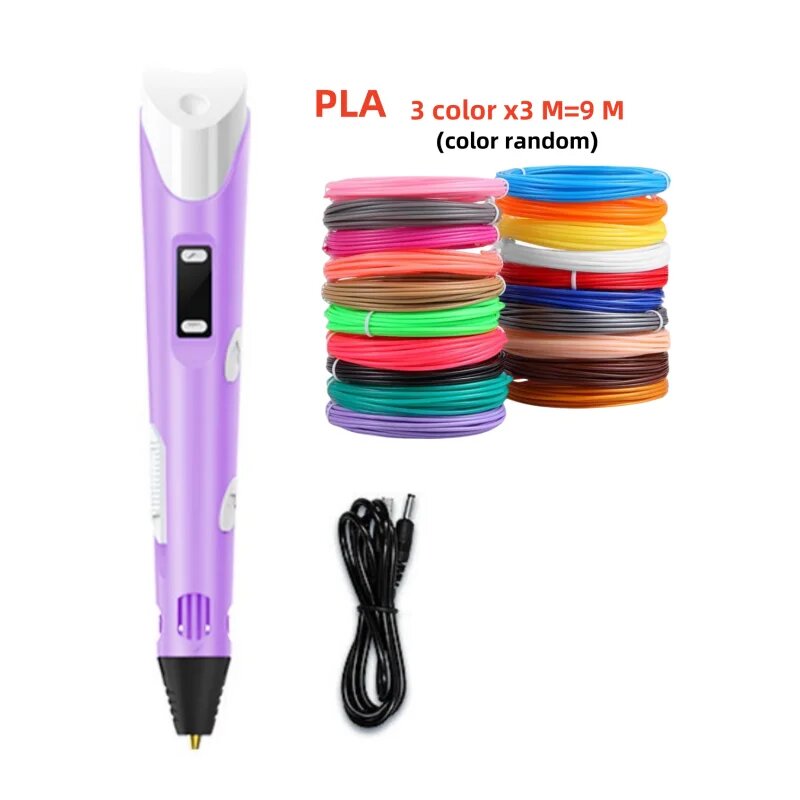 3D-ручка для творчества, фиолетовый PLA, 9м