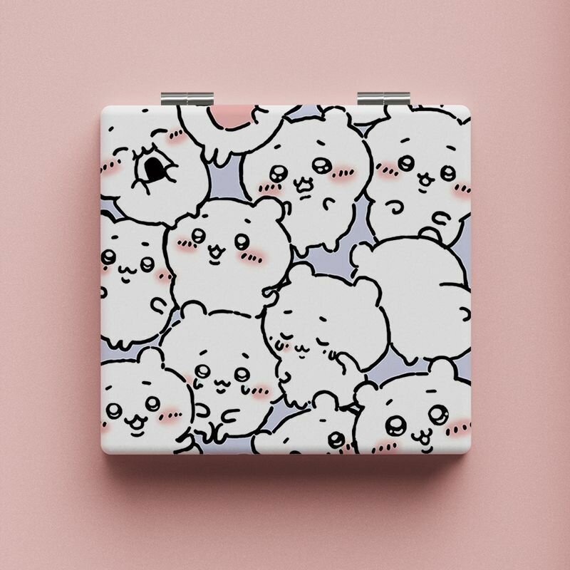 Портативное зеркало Jiyikawa Cute-M745, белое, для макияжа, подсветка