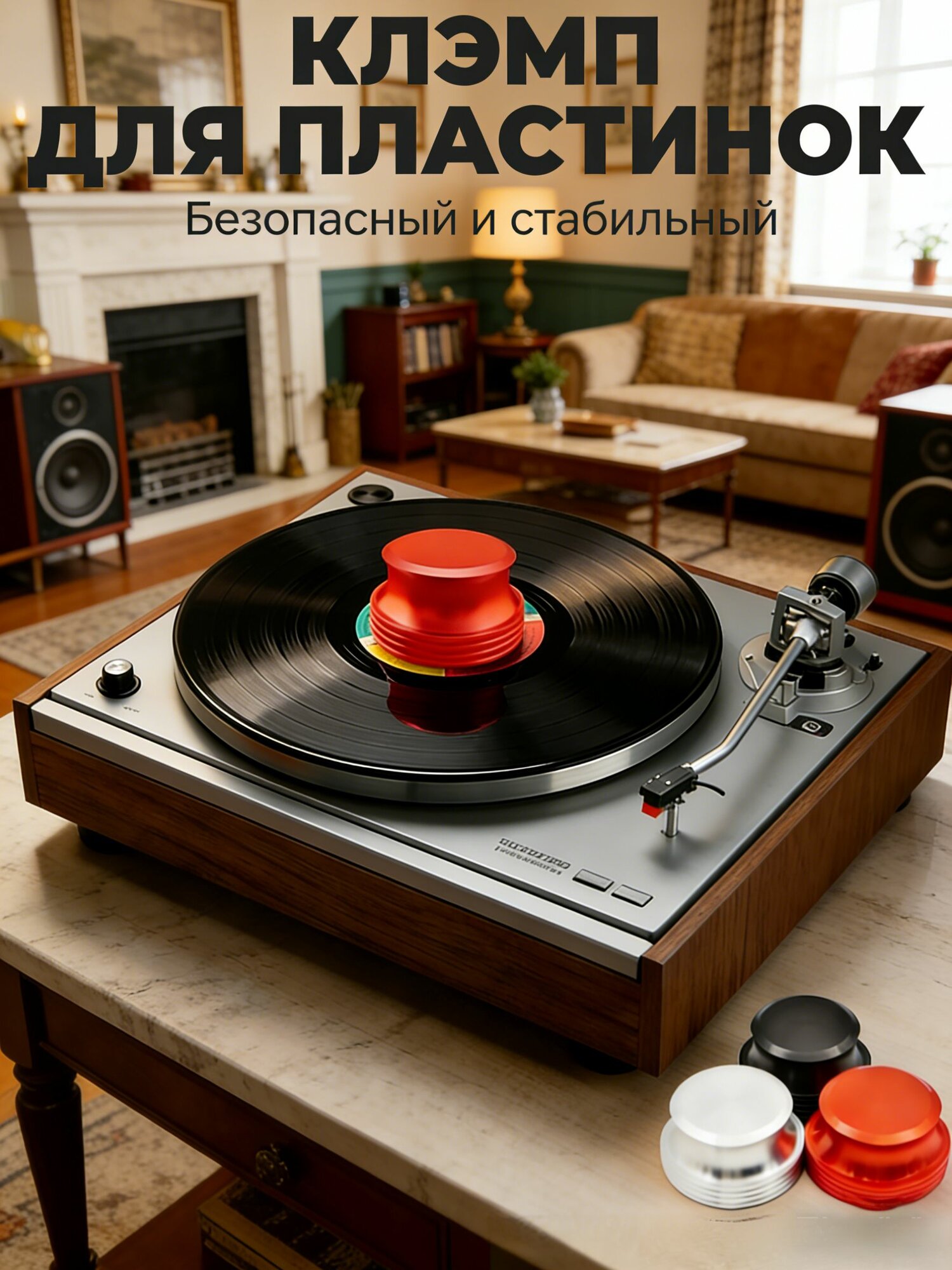 Клэмп для виниловых пластинок из алюминия, подавление вибраций, балансировочный стабилизатор пластинки