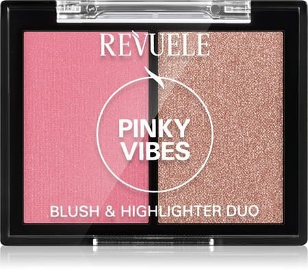 Палетка для контуринга Revuele Blush & Highlighter Duo, оттенок Pinky Vibes