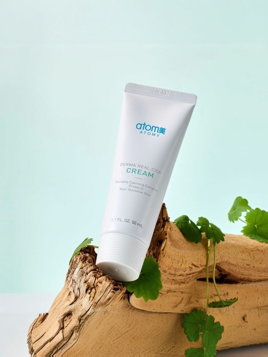 Успокаивающий крем для лица с Центеллой от Атоми/Atomy Derma real Cica Cream, 50 мл, Корея