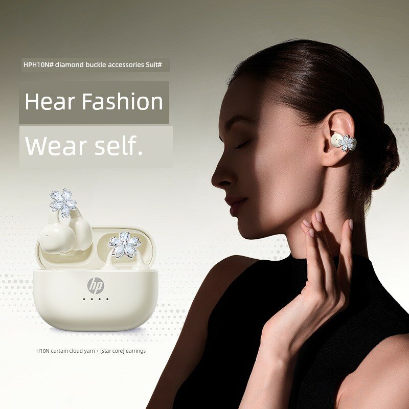 Беспроводные наушники с костной проводимостью Open-Ear с набором звездных кристаллических серег Bluetooth 6.0 4,5 г