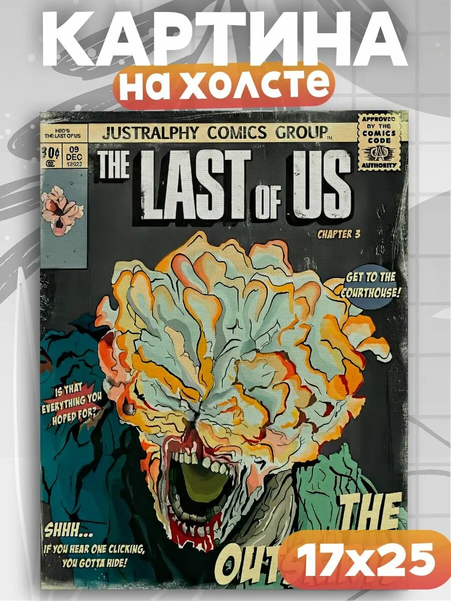 Картина на стену The last of us, на подрамнике, 1шт, 25х17 размер.