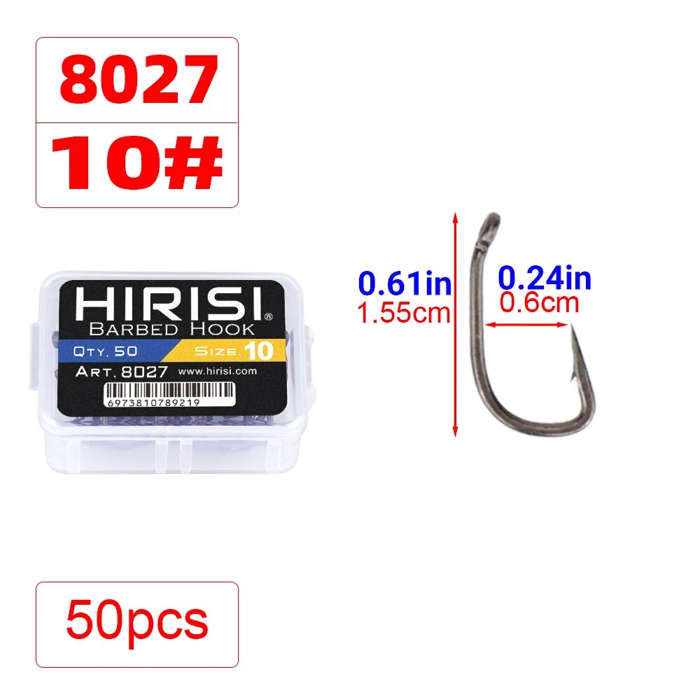 HIRISI крючки зацепа 50шт, Size 10