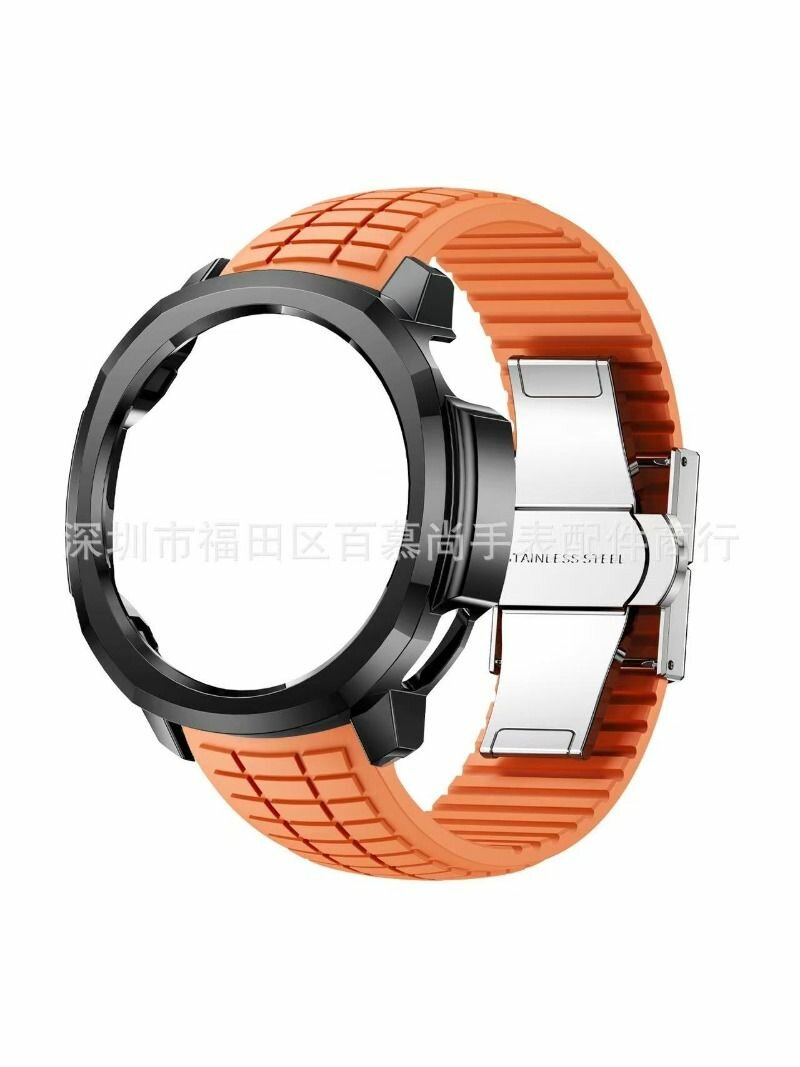 Силиконовый ремень с защитным корпусом для Huawei Watch GT Runner 2