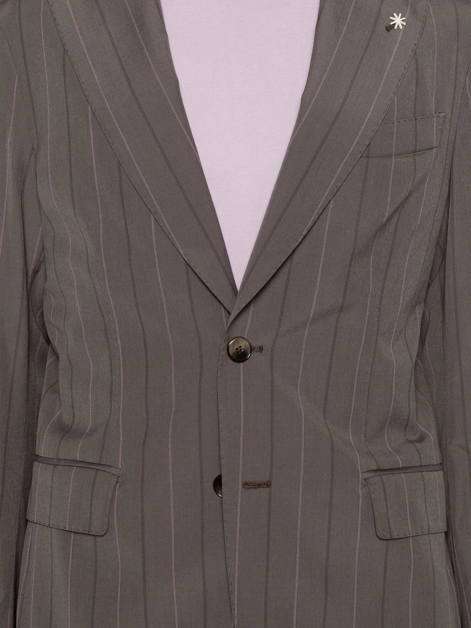 Комбинезон Manuel Ritz Pinstripe single-breasted suit, размер 56, brown — фото 1