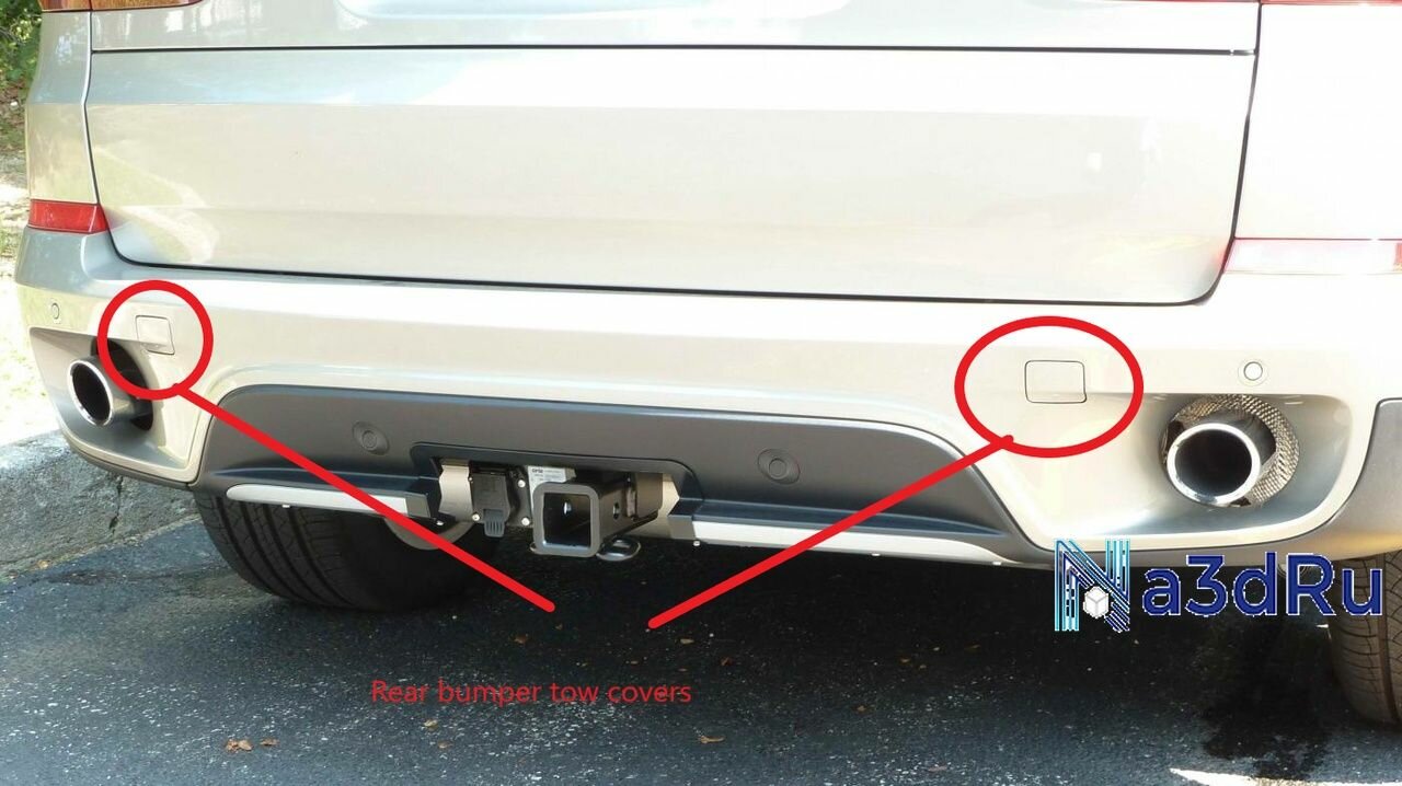 2шт. Заглушка заднего бампера буксировочного крюка Bmw X5, бмв х5 (51127158447) (51127158448)