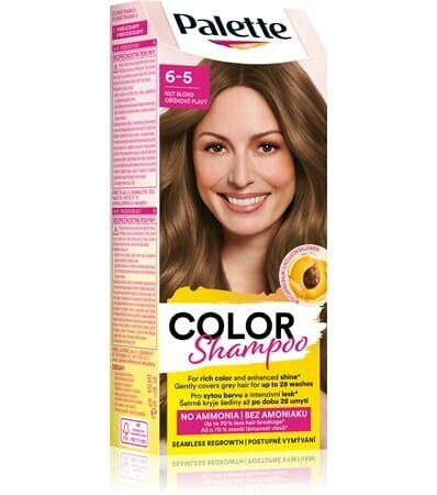 Краска для волос Schwarzkopf Palette Color Shampoo, оттенок 6-5 Ореховый Блонд, 50 мл