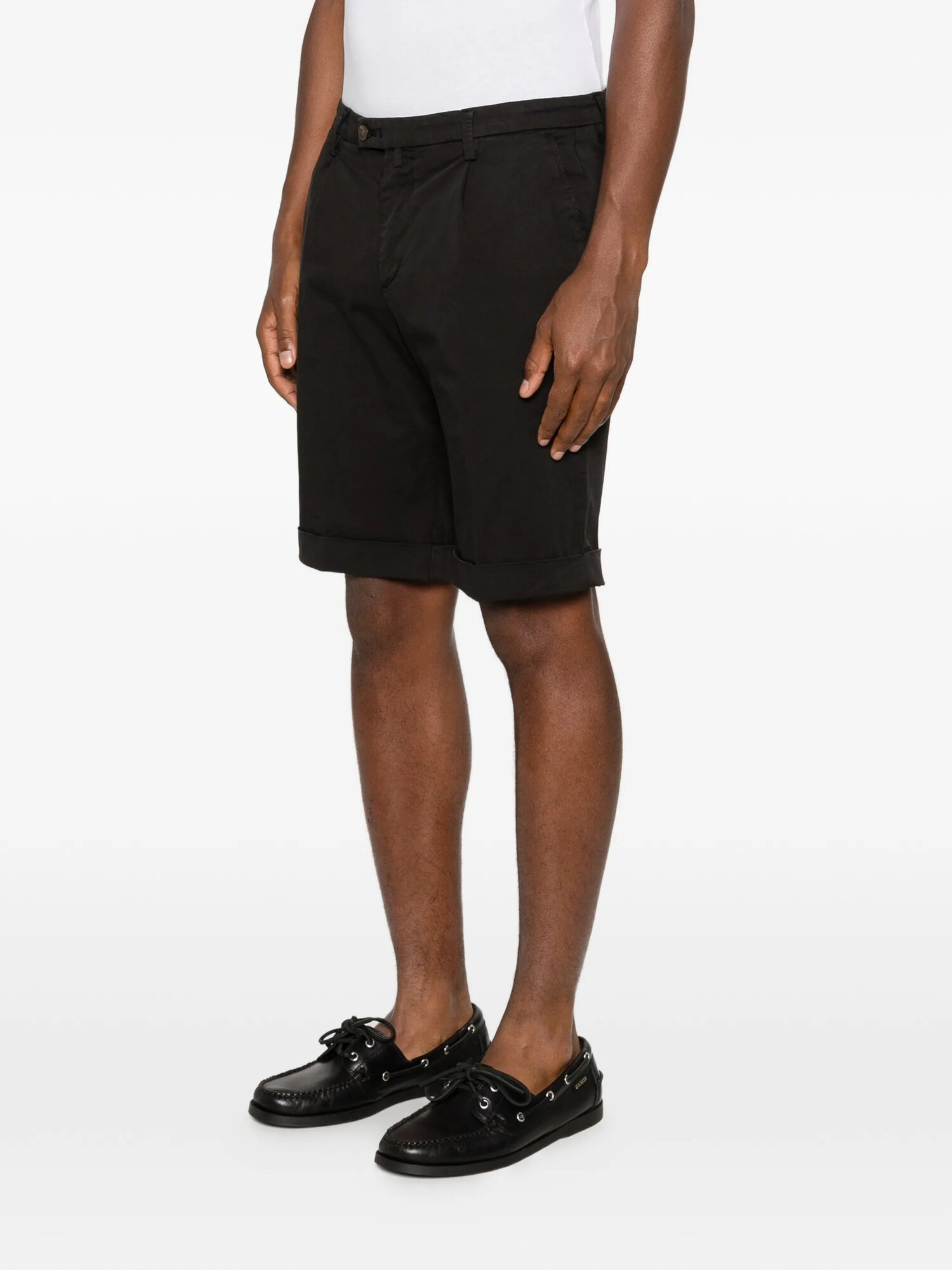 Шорты BRIGLIA 1949 Turn-up cuff shorts, размер 58, black/black — фото 1