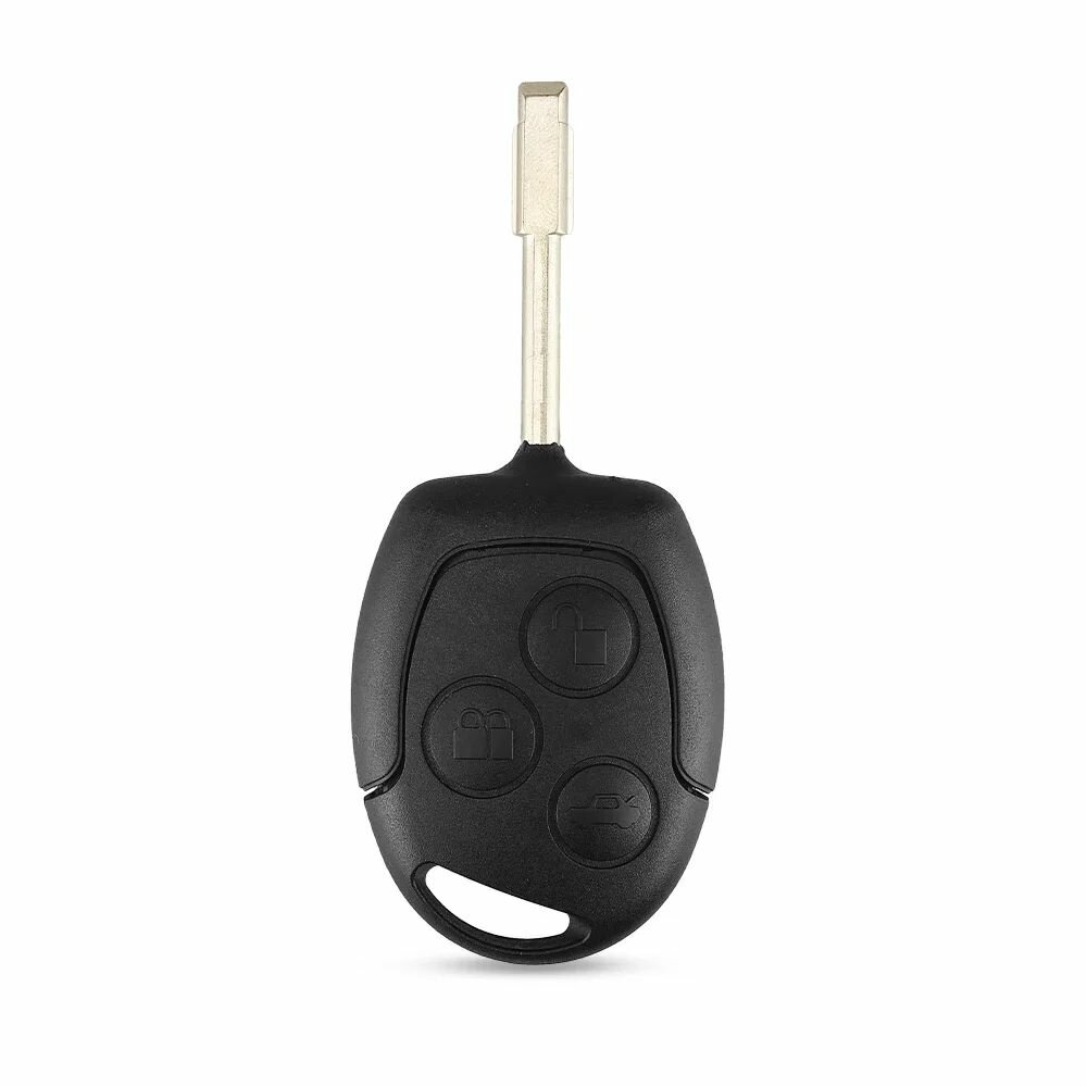 Корпус ключа Ford 3 кнопки — чехол для Mondeo Focus Fiesta Transit, неразрезанное лезвие FO21 HU101, без электроники