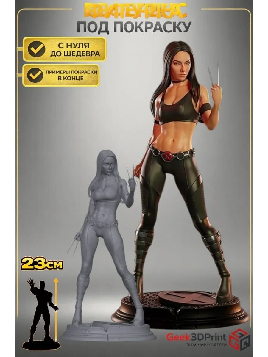 Фигурка X-23 Laura Kinney Лора Кинни модель под покраску
