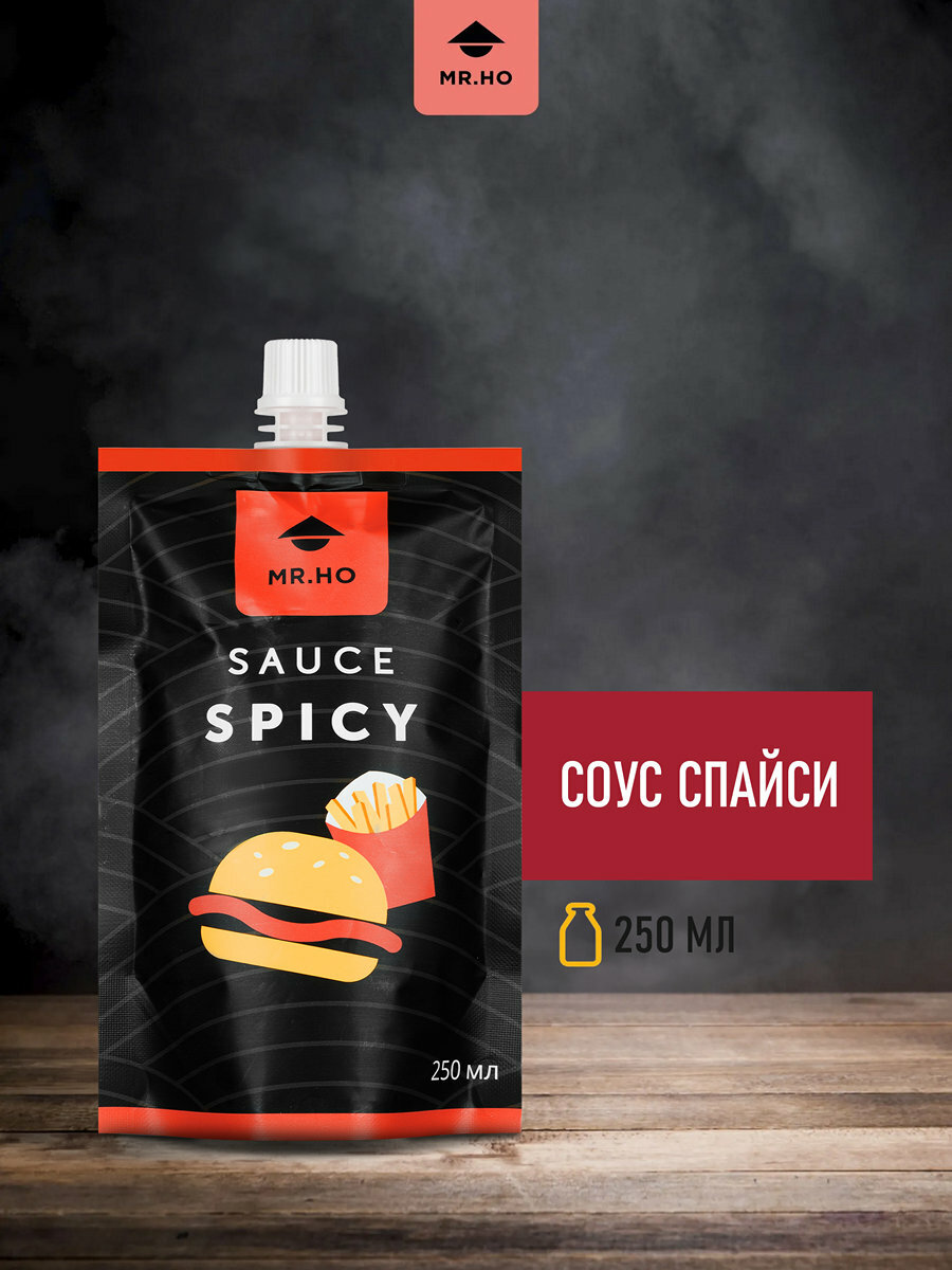 Соус Спайси MR.HO 250 мл, умеренно острый, для запеченных суши, роллов, мяса, пельменей