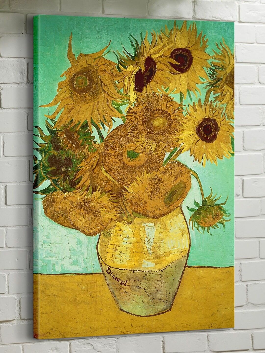 "Винсент Ван Гог Подсолнухи" - картина на холсте, 45x30 см.