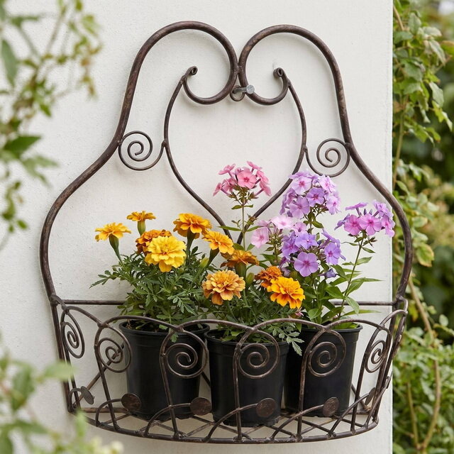 Подвесное кашпо Шебби 32*29 см, металл, Boltze (Больтце), 8498800/9806828
