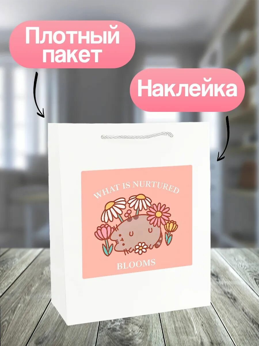 Пакет подарочный пушин кот — фото 1