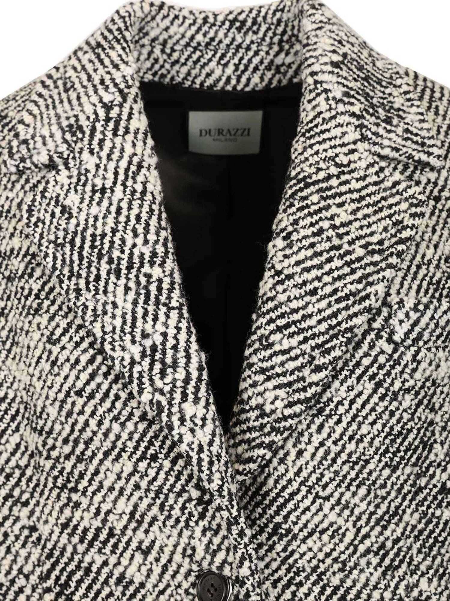 Пальто DURAZZI MILANO Fringe-detail single-breasted coat, размер 42, бежевый/белый — фото 1