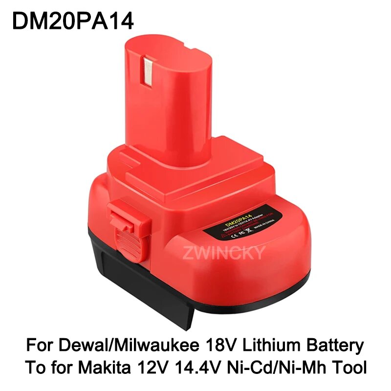 Адаптер для аккумуляторов Dewalt/Milwaukee 18В к Makita 12В/14.4В