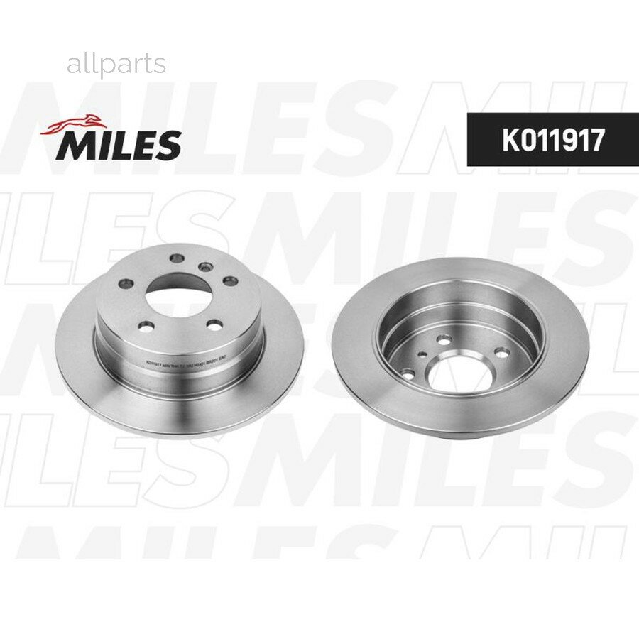 MILES K011917 Диск тормозной MB A-CLASS W169/B-CLASS W245 04- зад.