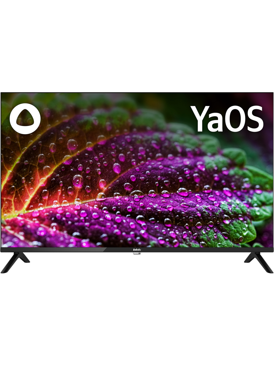 Телевизор BBK 32LEX-7233/TS2C (B) 32" LED, HD, черный, смарт ТВ, YaOS