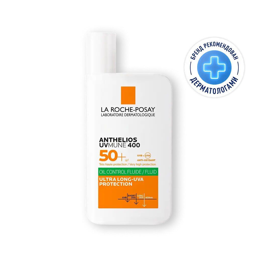 La Roche-Posay Anthelios UVMUNE 400 Флюид солнцезащитный матирующий SPF50+/PPD56 50 мл 1 шт