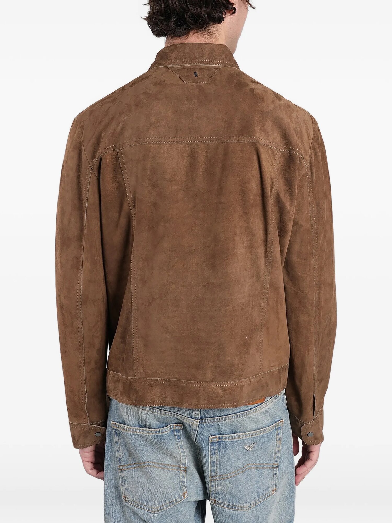 Куртка Salvatore Santoro Suede panelled jacket, размер 48, brown — фото 1