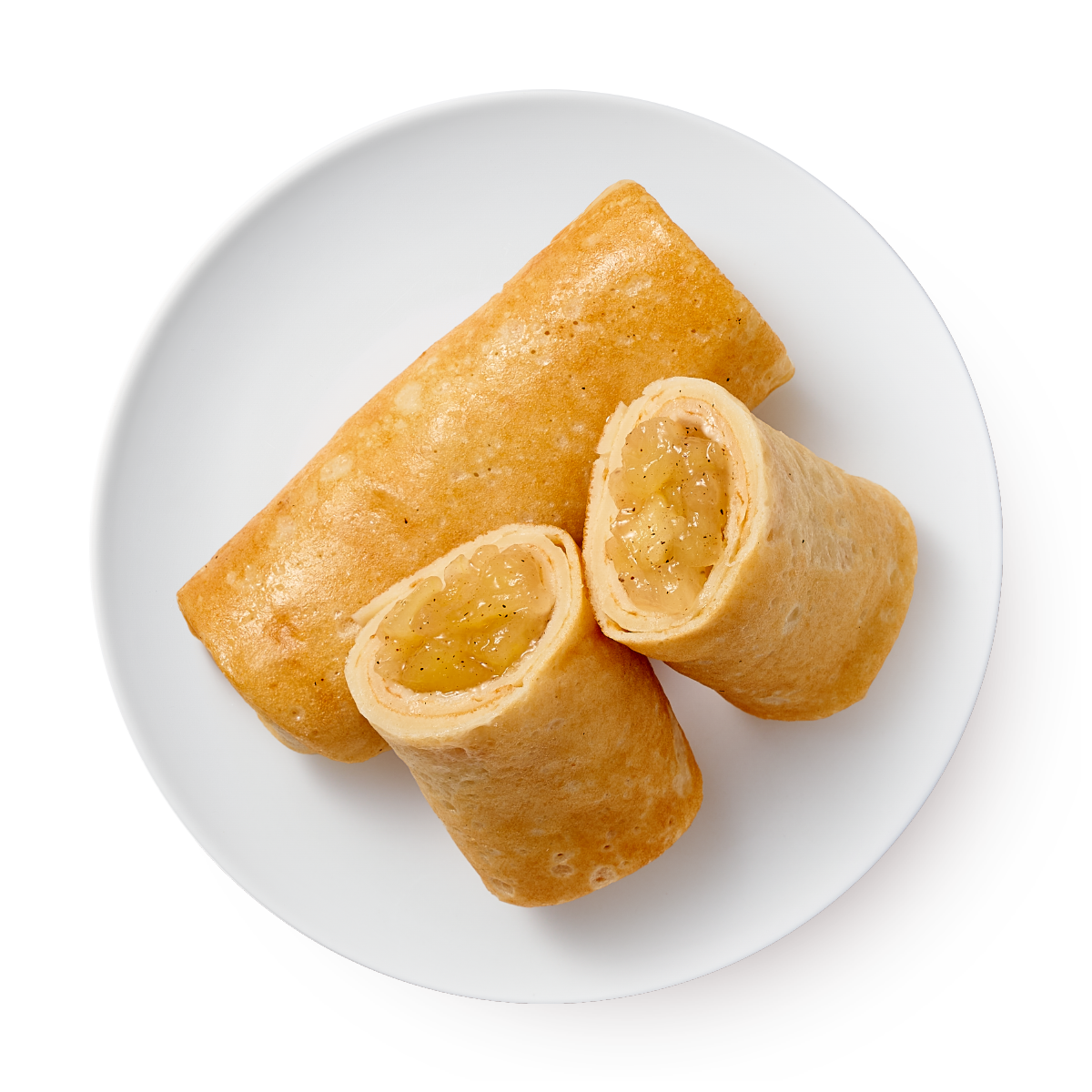 Блины "Яблоко и корица", жареные, в пластиковом контейнере, 2 шт.