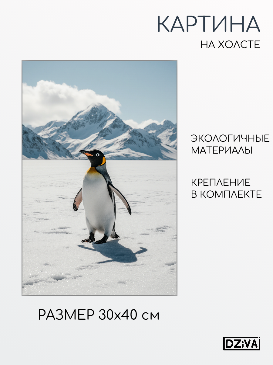 Картина на холсте Антарктическая природа 30x40 см