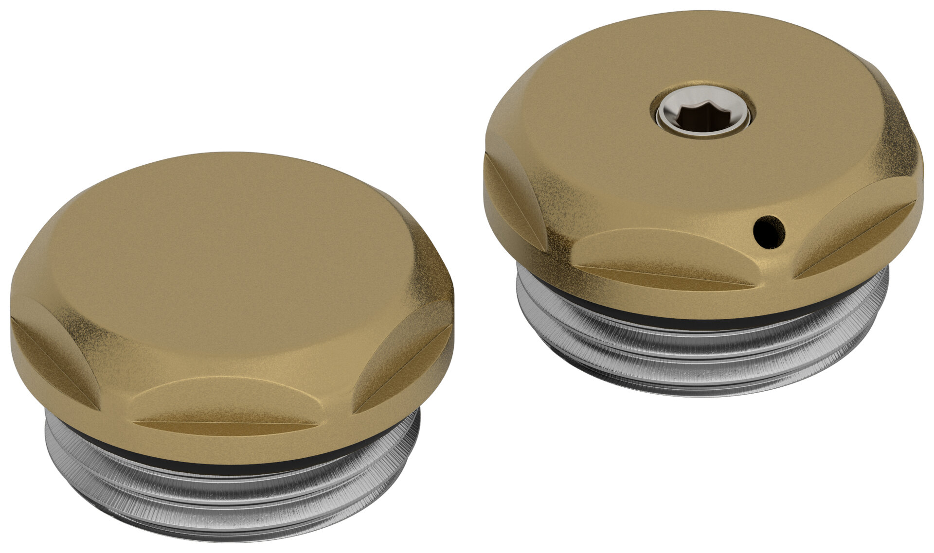 Спускной клапан с заглушкой Сунержа d 25 мм (G 1/2" НР) Золотой шёлк