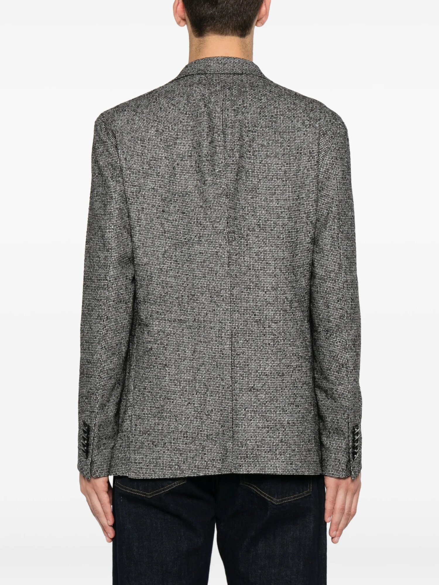 Пиджак Tagliatore Houndstooth-pattern peaked-lapel blazer, размер 50, grey — фото 1